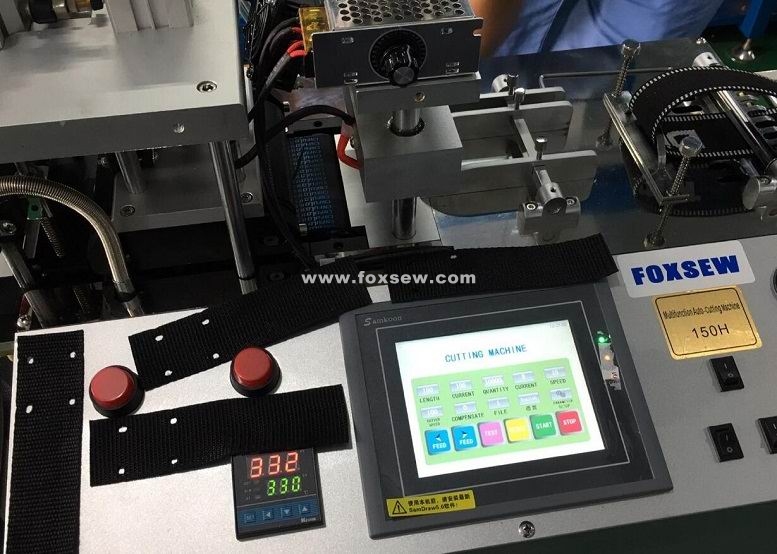 Automatic Webbing Cutting Machine Hot Knife with Hole Puncher and ...