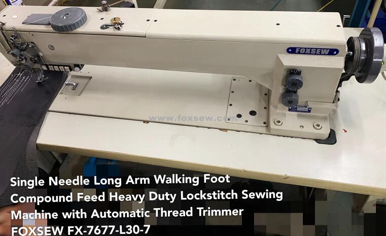 Long Arm Double Needle Compound Feed Lockstitch Machine with Automatic ...