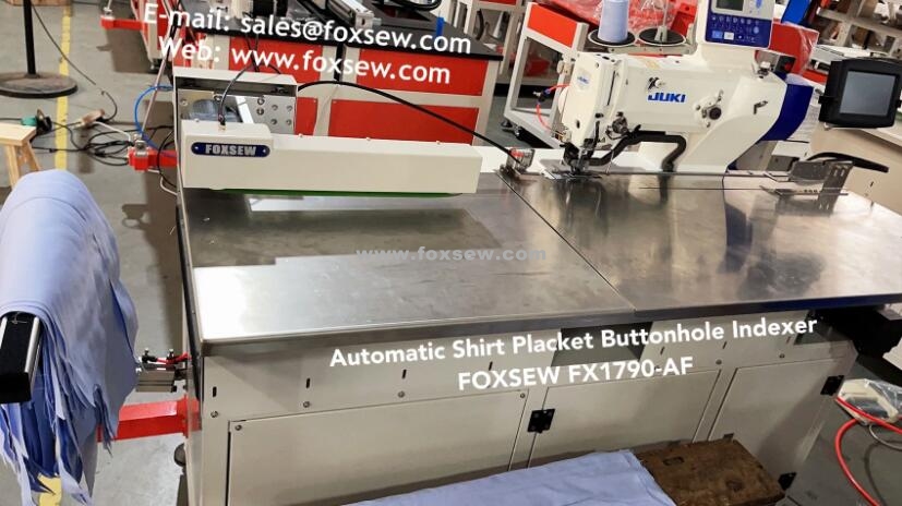 Automatic Front Placket Buttonhole Indexer - Automatic Sewing Machine Unit