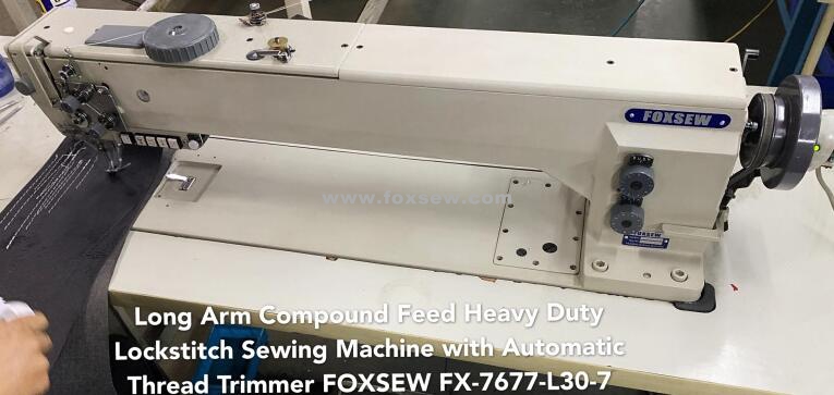 Long Arm Double Needle Compound Feed Lockstitch Machine with Automatic ...