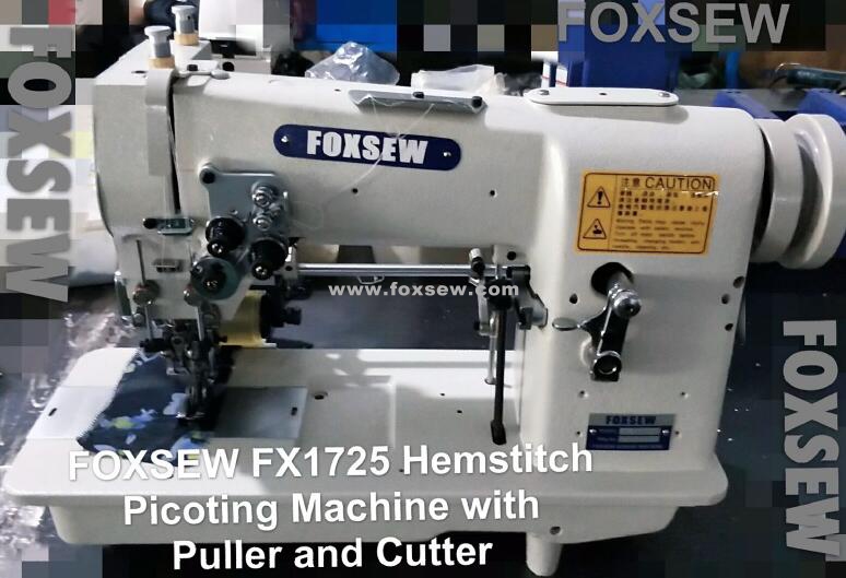 Double Needle Hemstitch Picoting Sewing Machine with Puller and Cutter ...