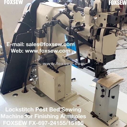 Single Needle Lockstitch Post-bed Machine for Finishing Armholes ...