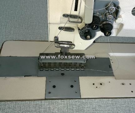 Triple Needle Long Arm Compound Feed Heavy Duty Lockstitch Machine for ...