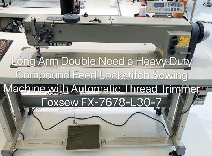 Long Arm Double Needle Compound Feed Lockstitch Machine with Automatic ...